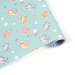 Cute Cats Seamless Pattern, Summer Animals Fabric Print (digital ...