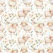 Watercolor Cute Sheeps Digital Seamless Pattern Commercial Use. Digital ...