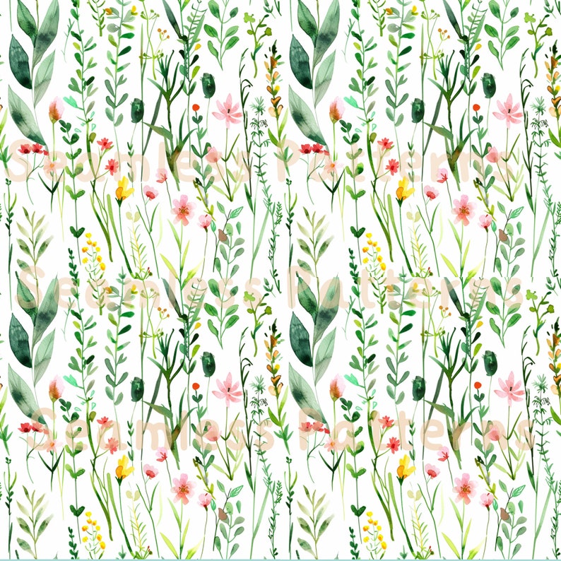 Floral Seamless Seamless Patterns Instant Download Printable Digital ...