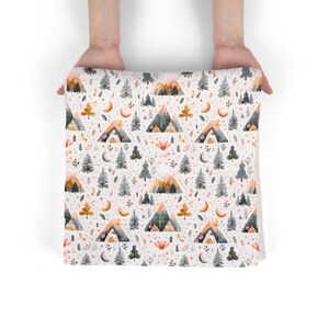 Seamless Boho Mountain Patterns, Watercolor Mountain Boho Digital Paper ...