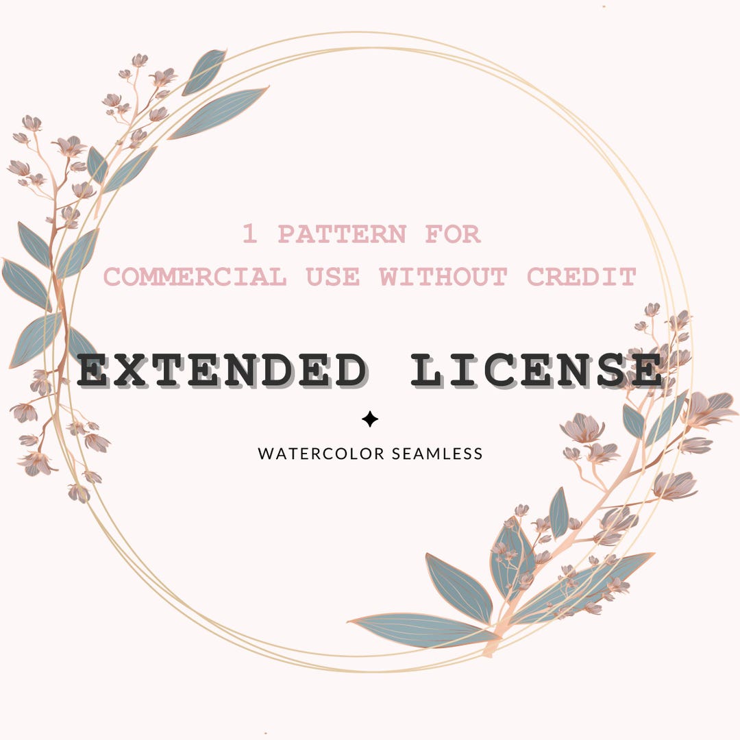 Extended License for ONE Pattern Design in My Shop (be Your Style With ...