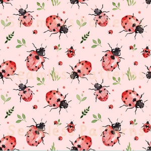 Cute Ladybugs Seamless Seamless Patterns Instant Download Printable ...