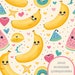 Cute Bananas Digital Paper, Seamless Pattern, Fruit Pattern, Funny ...