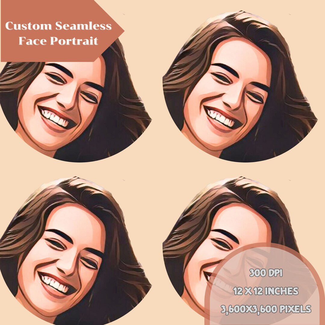 Seamless Custom Illustration Portrait, Drawing Portrait Pictures ...