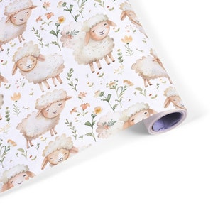 Watercolor Cute Sheeps Digital Seamless Pattern Commercial Use. Digital ...