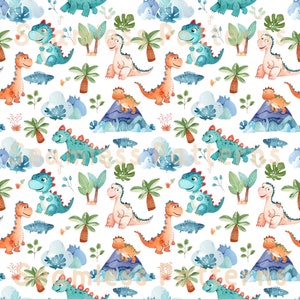 Dinosaur Seamless Pattern Prehistoric Seamless File Neutral Dinosaur ...