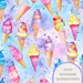 Watercolor Ice Cream Seamless Pattern, Summer Design (digital Download ...