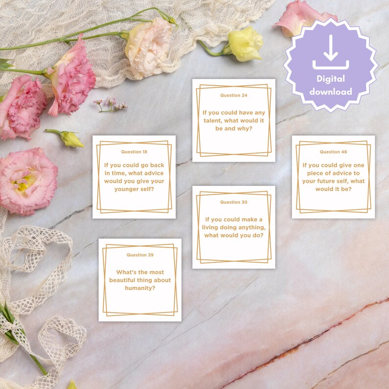 Printable Bestie Deep Talk Question Card Digital Fun Deep Talk ...