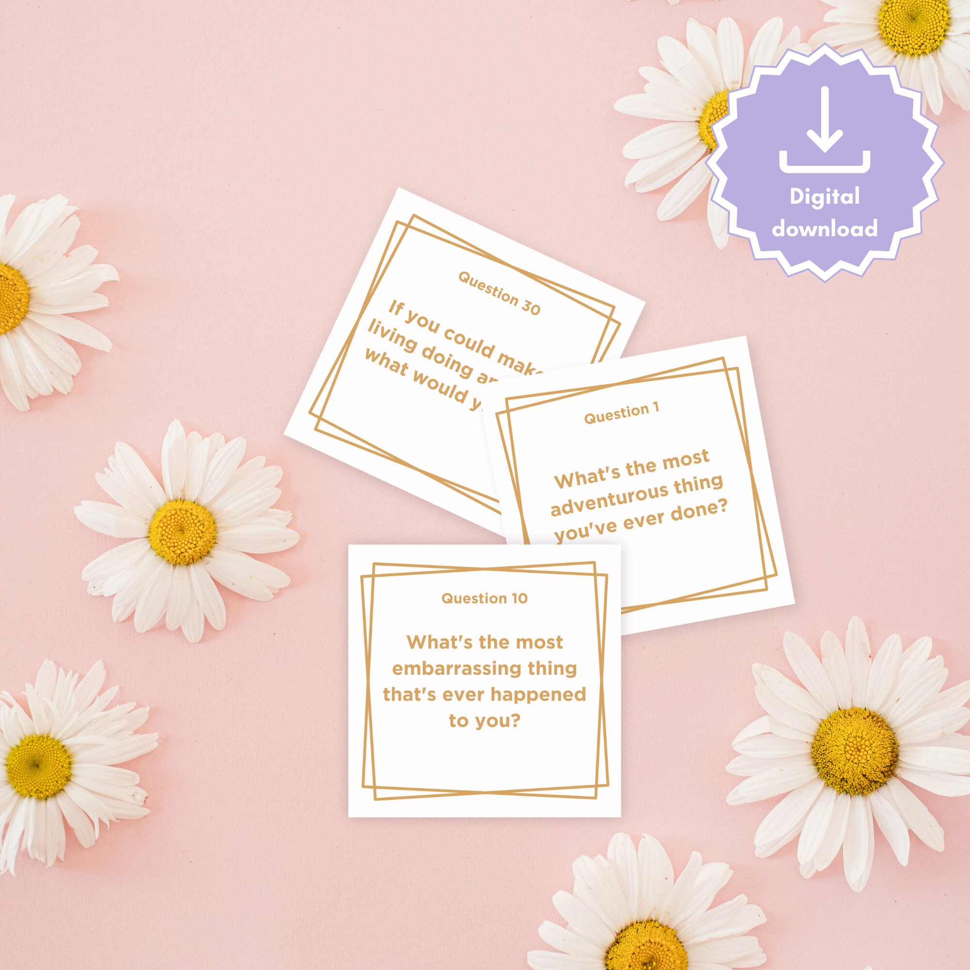 Printable Bestie Deep Talk Question Card Digital Fun Deep Talk ...