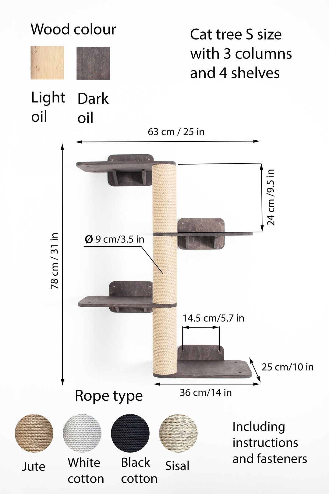 Big Cat Tree, Cat Tree for Big Cat, Modern Cat Tree, Cat Wall Furniture ...