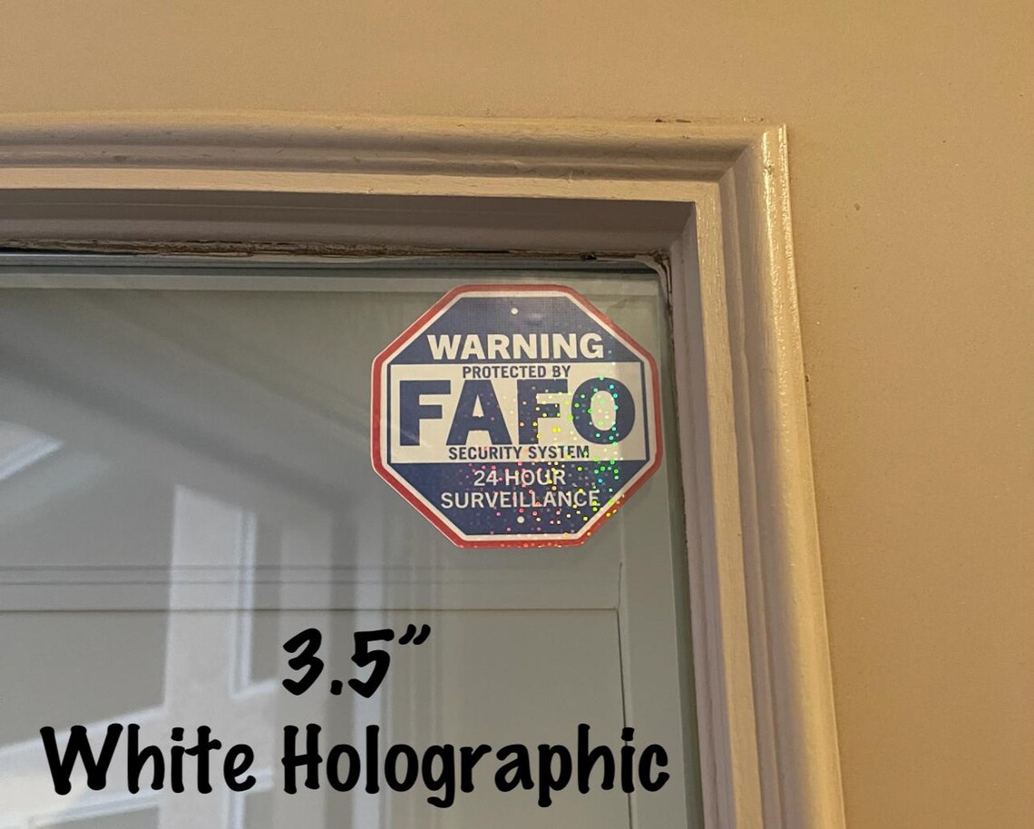 FAFO Security Sticker: Weatherproof Gloss Decal for Home, Truck, Window ...