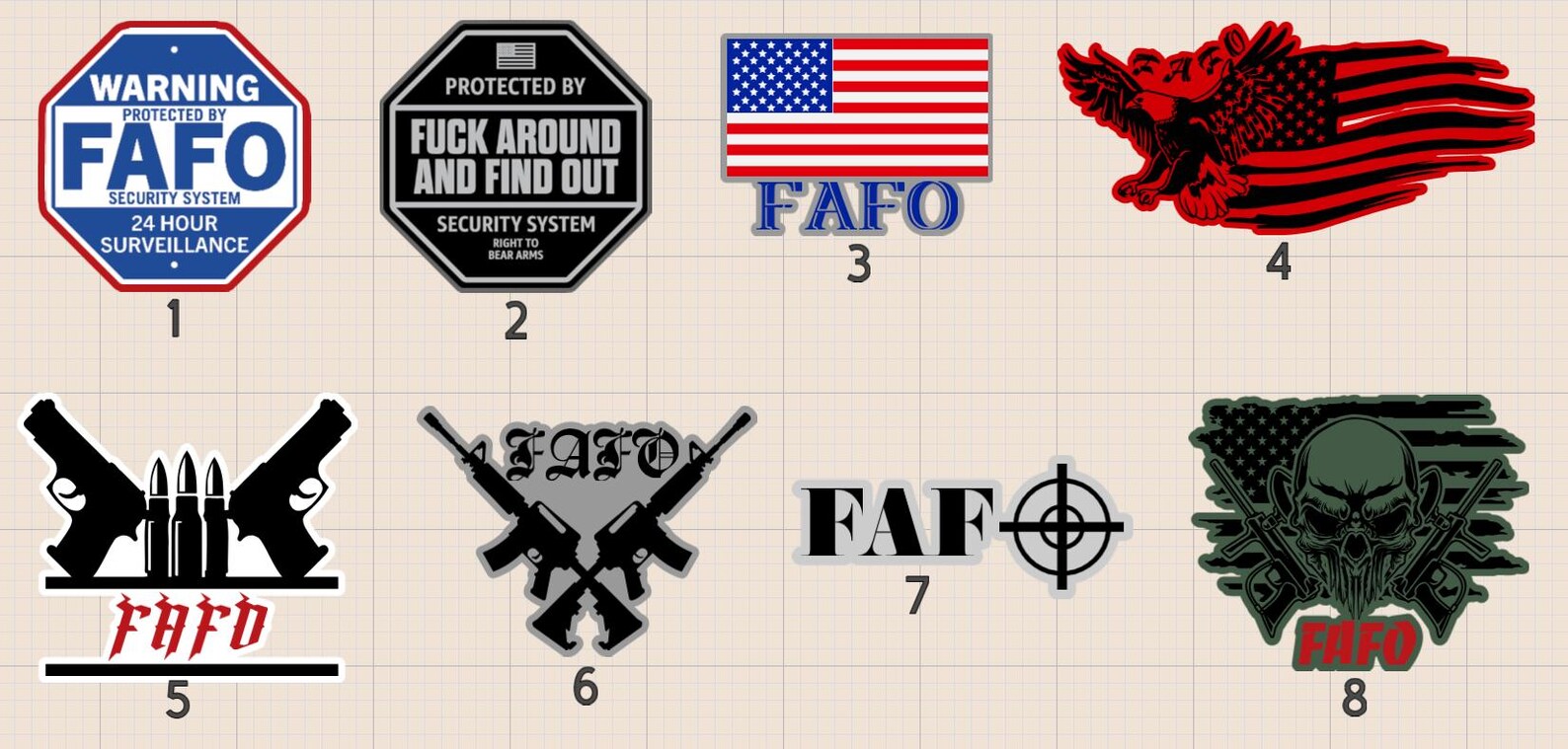 FAFO Security Sticker: Weatherproof Gloss Decal for Home, Truck, Window ...