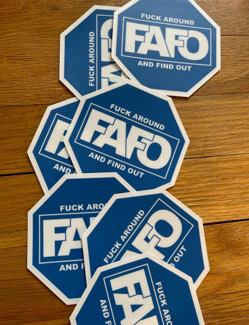 FAFO Security Sticker: Weatherproof Gloss Decal for Home, Truck, Window ...