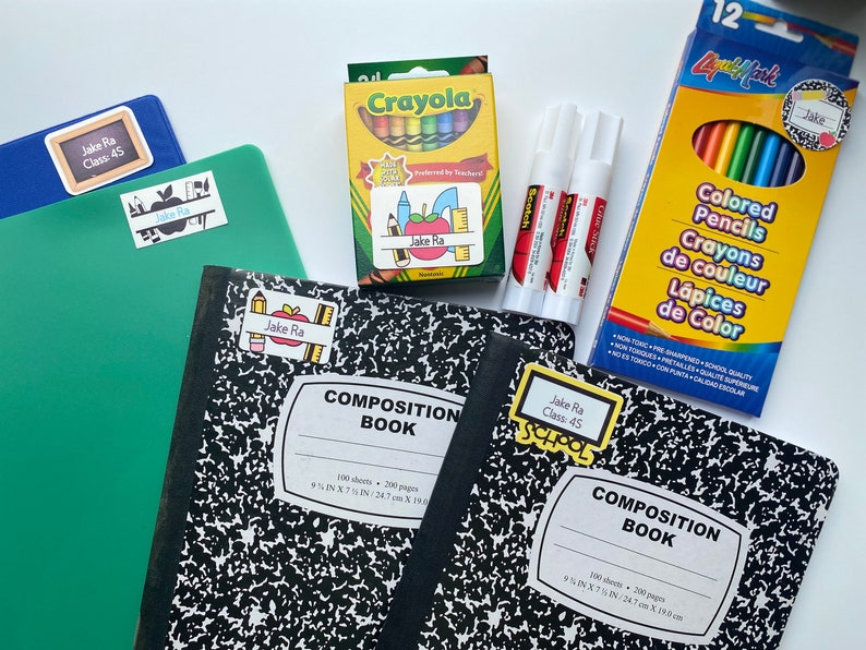 Back to School Labels Back to School Stickers School Supplies Labels ...