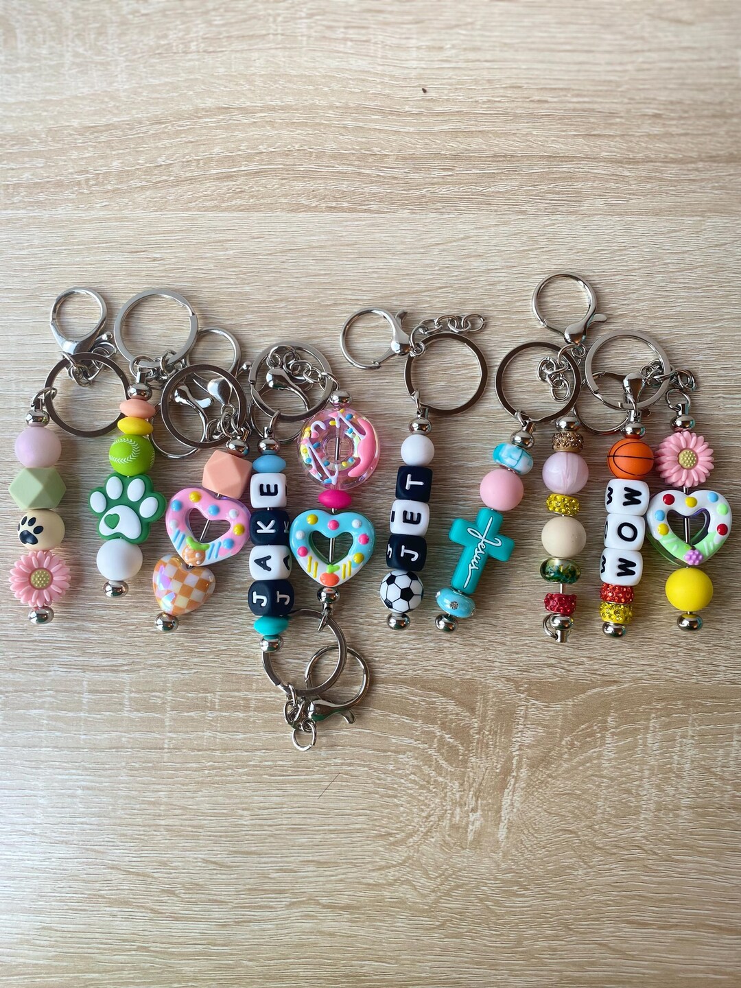 Personalized Keychain Charms Custom-made Backpack Accessory Birthday ...