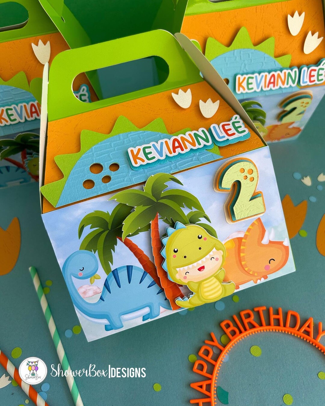 Dinosaur Birthday Party Kit, Dinosaur Boxes, Gable Boxes, Birthday Cake ...