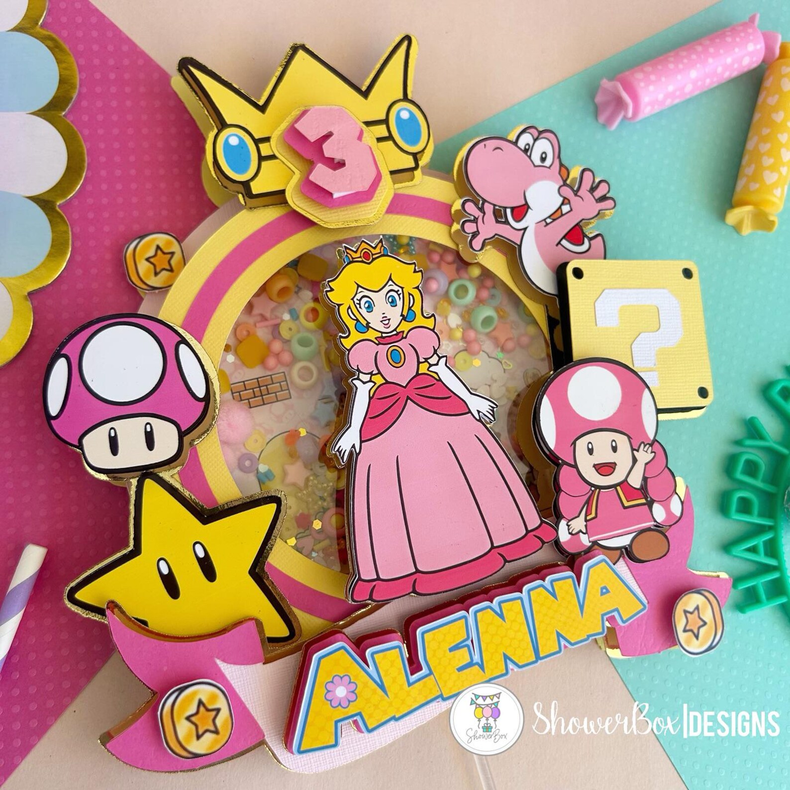 Cake Topper, 3D Cake Topper, Cake Topper Shaker, Birthday Cake Topper ...