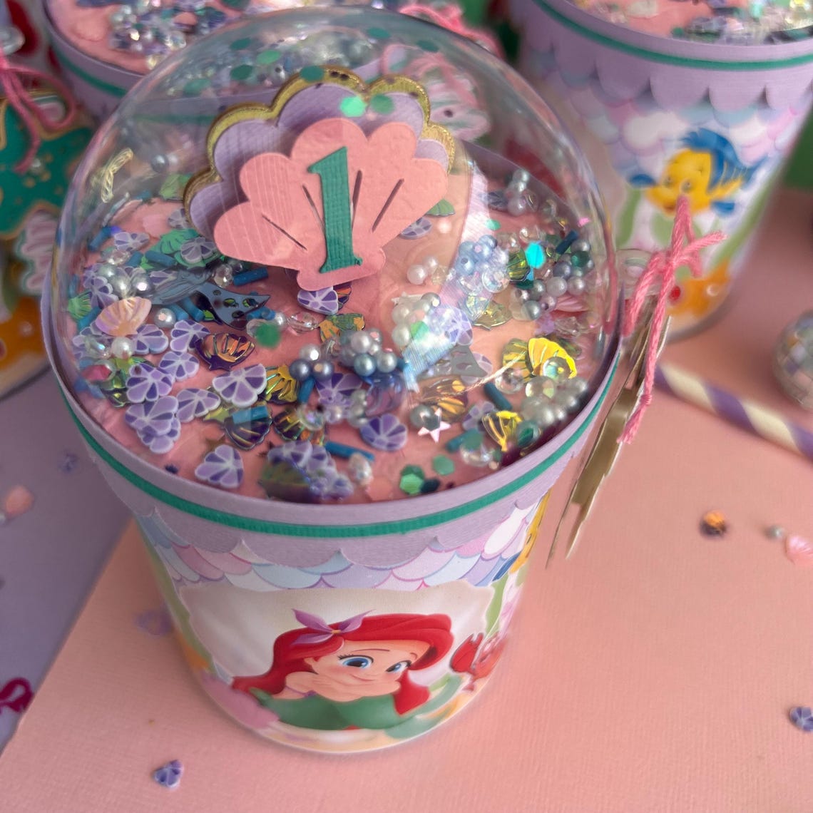 Little Mermaid Boxes, Gable Boxes, Birthday Cake Topper, Personalized ...