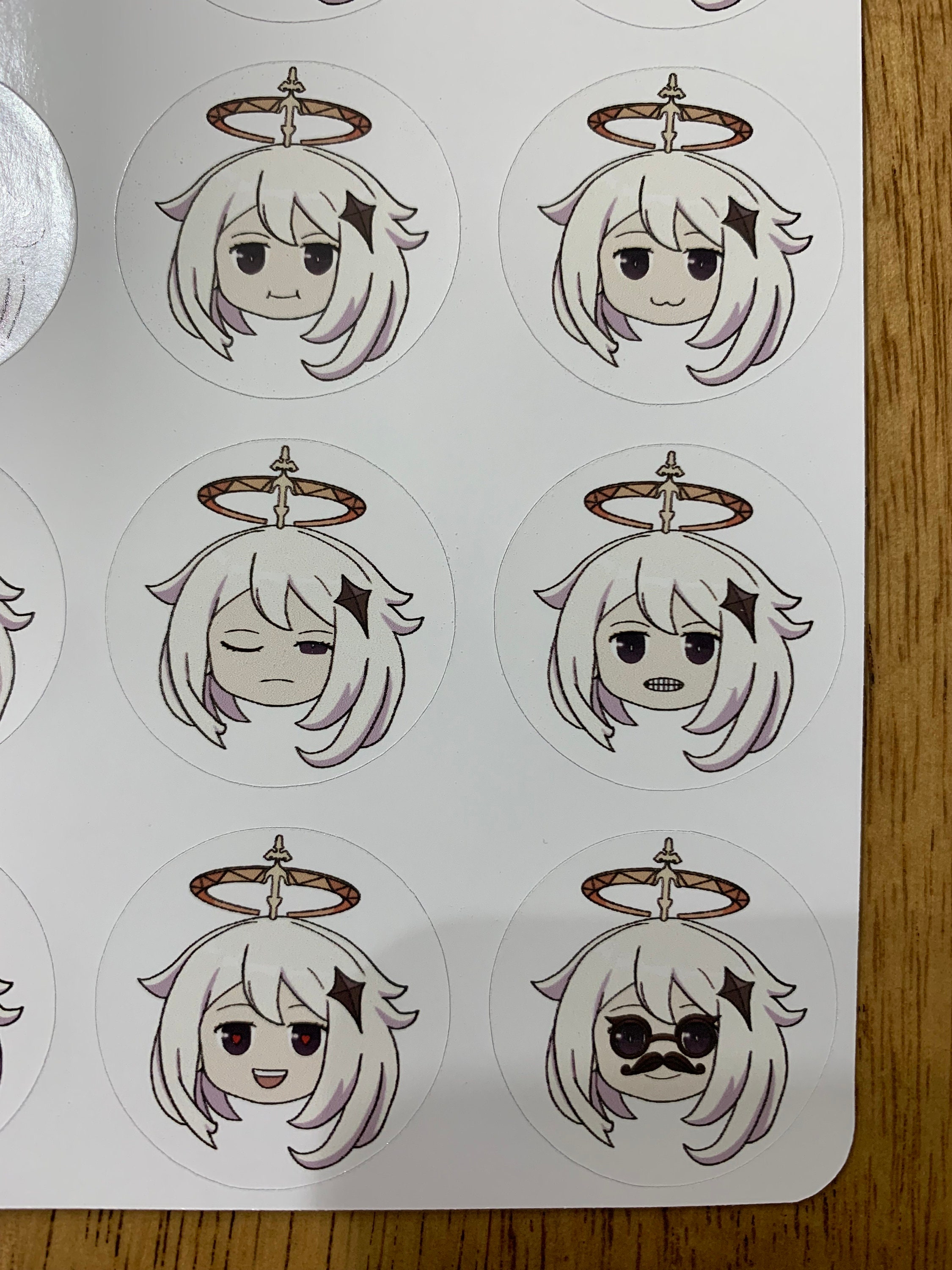 Genshin Impact Paimon Emoji Sticker Sheets 24 Different Expressions ...
