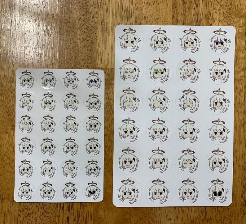 Genshin Impact Paimon Emoji Sticker Sheets - 24 Different Expressions ...