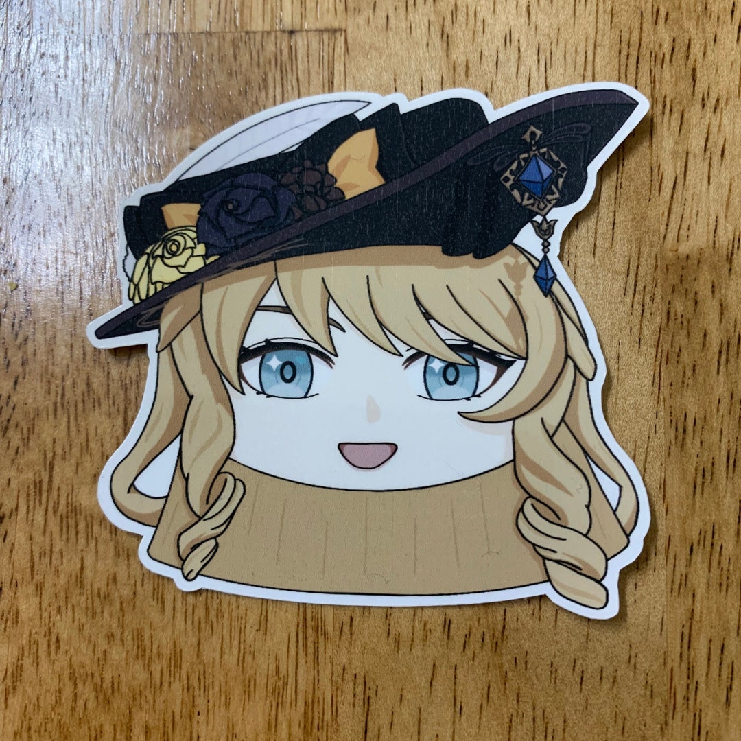 Genshin Impact Navia Squishy Face Waterproof Laminated Vinyl Sticker - Etsy