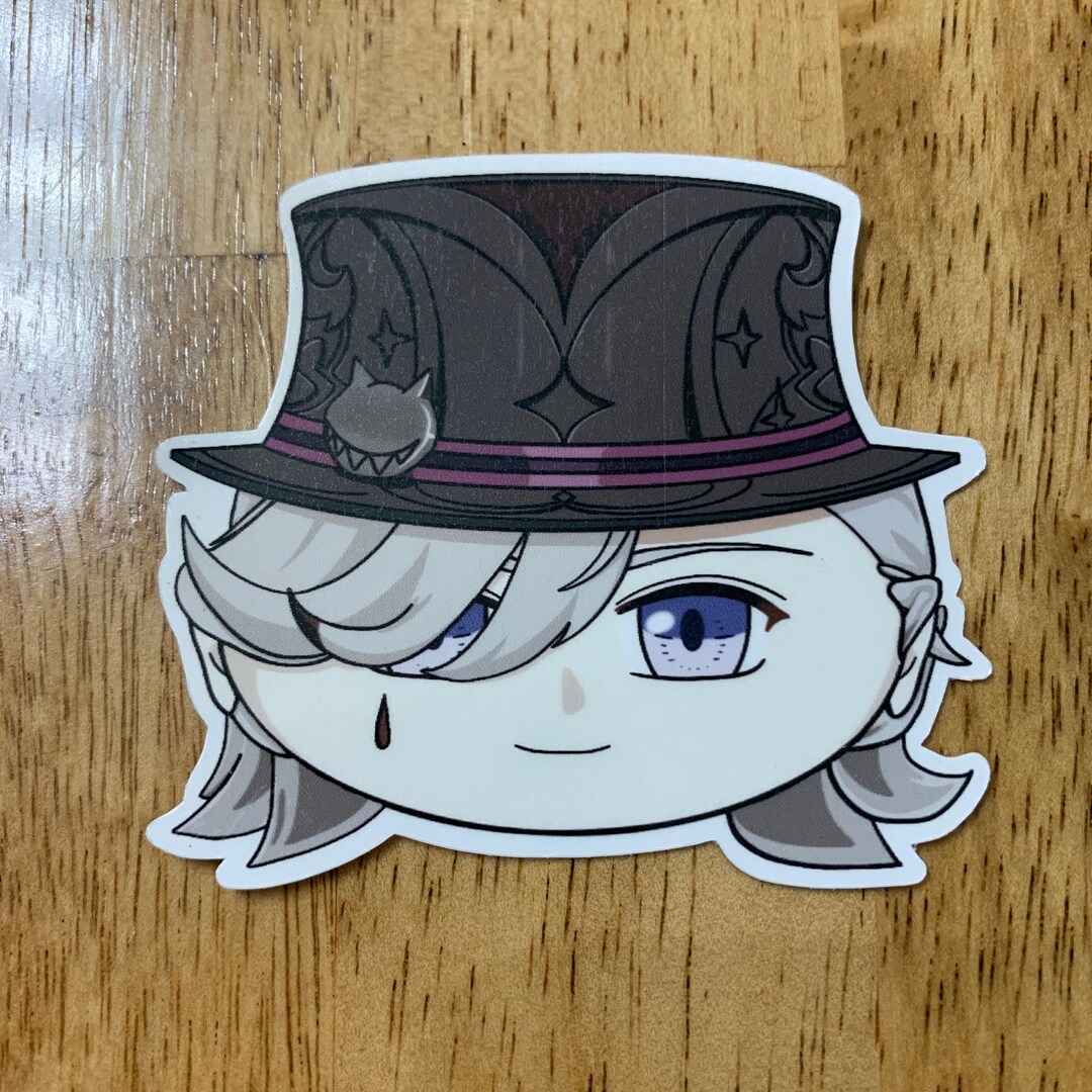 Genshin Impact Lyney Squishy Face Waterproof Laminated Vinyl Sticker - Etsy