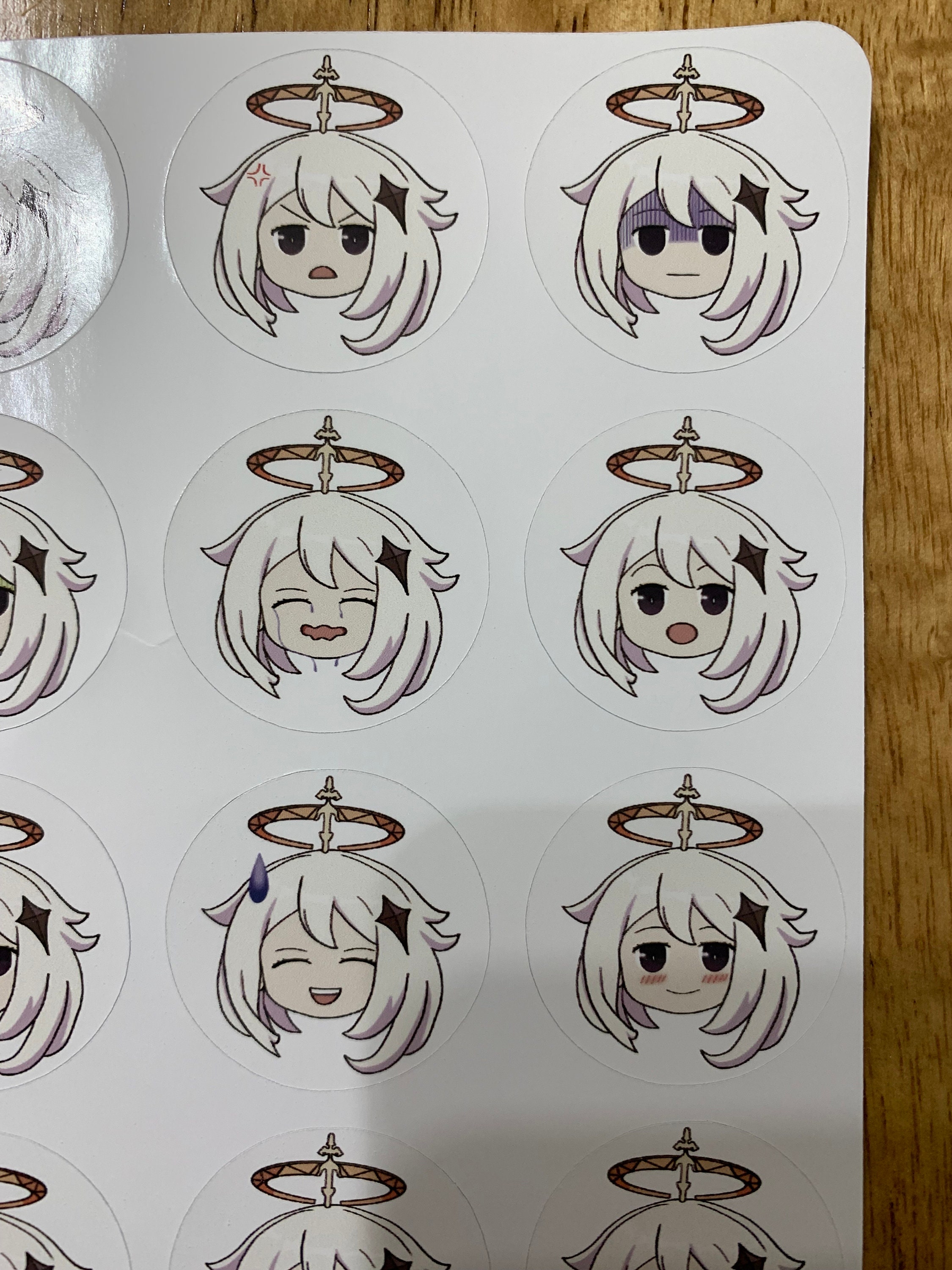 Genshin Impact Paimon Emoji Sticker Sheets 24 Different Expressions ...