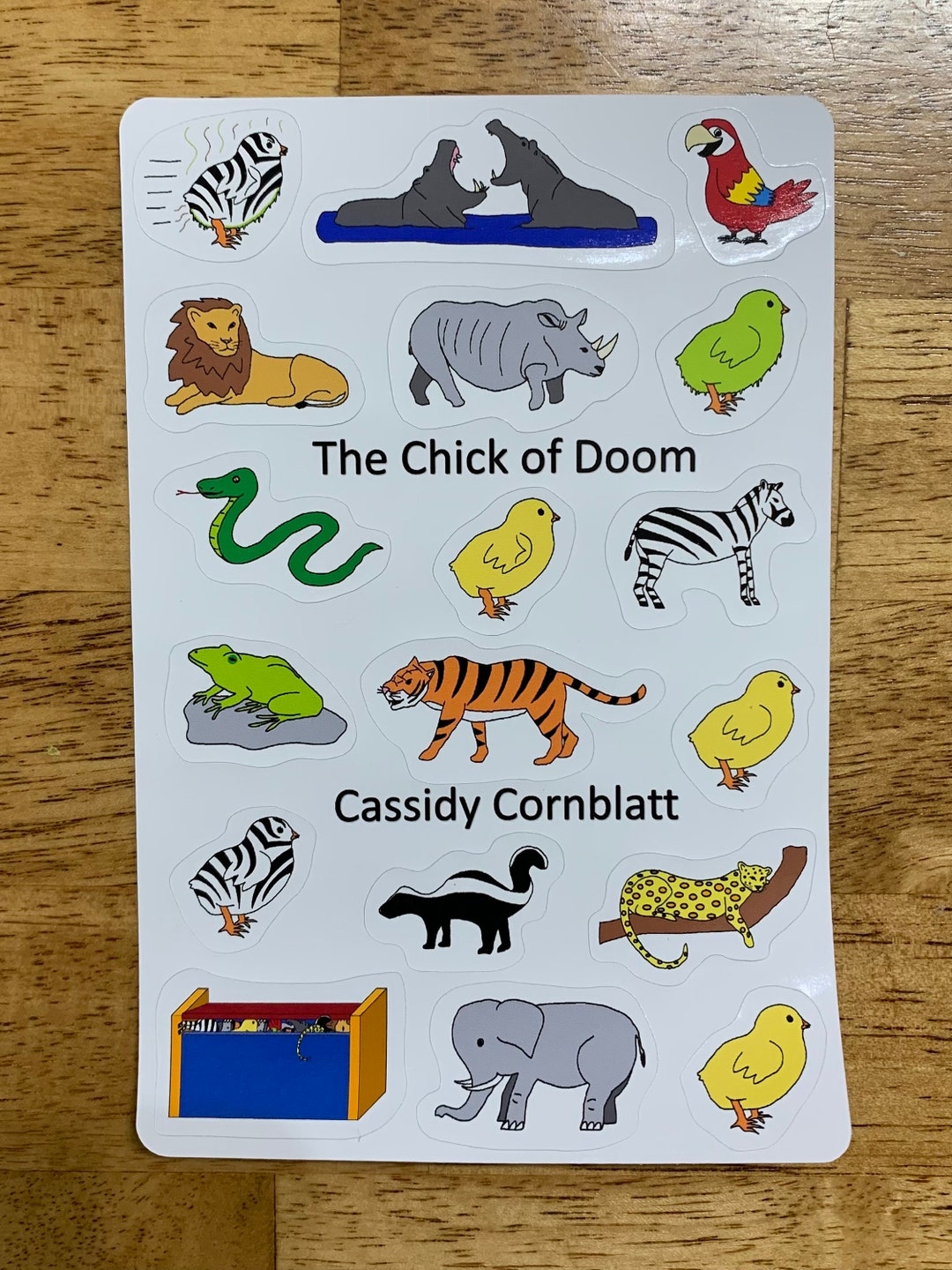 The Chick of Doom 4x6 Inch Cute Animal Sticker Sheet - Etsy