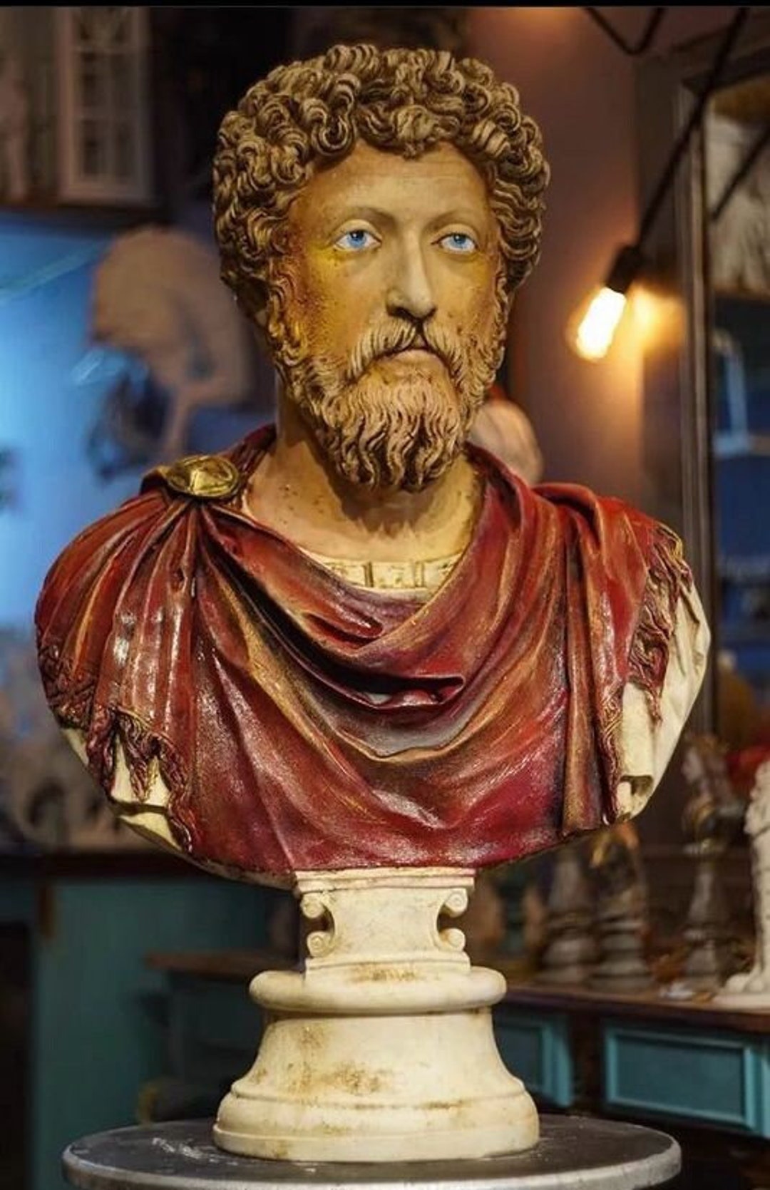 Bust Marcus Aurelius Antoninus Augustus, Historical Bust, Art Sculpture ...