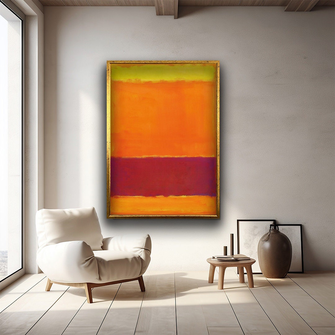 Mark Rothko Orange Red Canvas Painting, Mark Rothko Canvas Painting ...