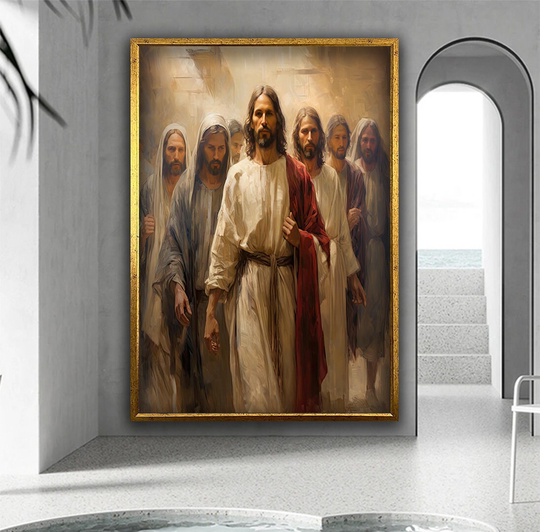 Prophet Jesus Modern Wall Art, Jesus Christ Canvas Painting, Pastel ...
