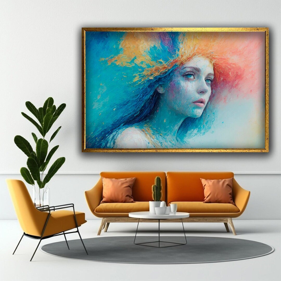 Abstract Woman Modern Wall Art, Woman Wall Decors, Woman Canvas ...