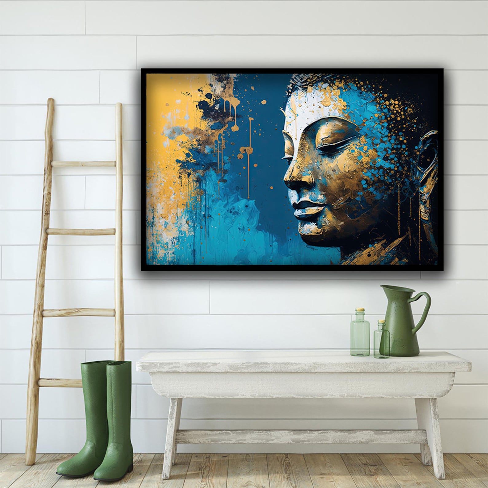 Buddha Canvas Wall Art, Buddha Canvas Painting, Buddha Meditation ...