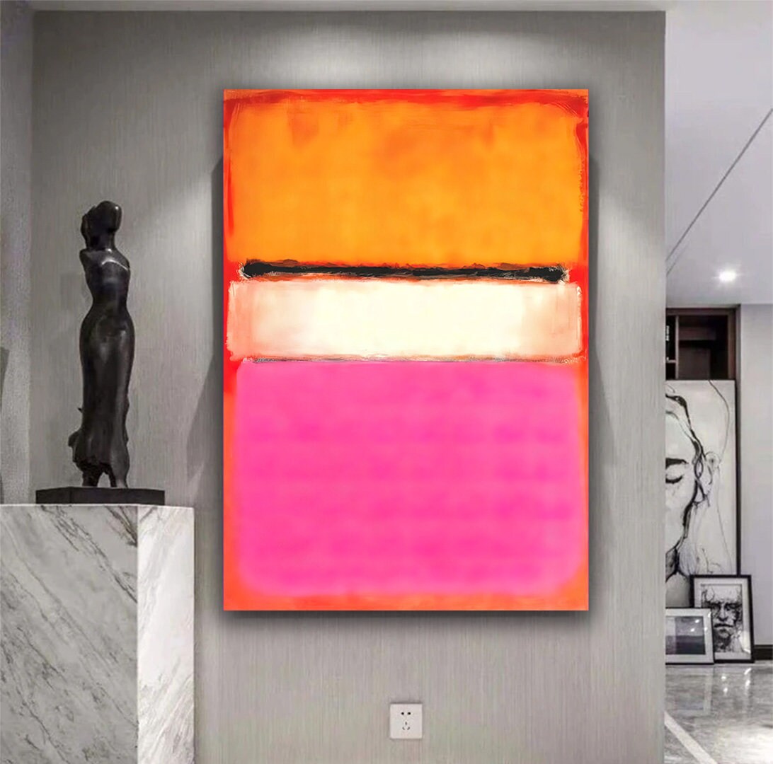 Mark Rothko White Center Canvas Painting, Mark Rothko Canvas Painting ...