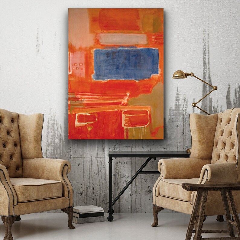 Mark Rothko Orange Grey Canvas Painting, Mark Rothko Canvas Painting ...