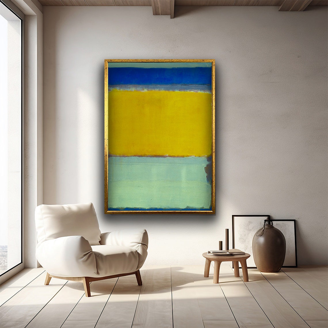 Mark Rothko Blue Yellow Turquoise Canvas Painting, Mark Rothko Canvas ...
