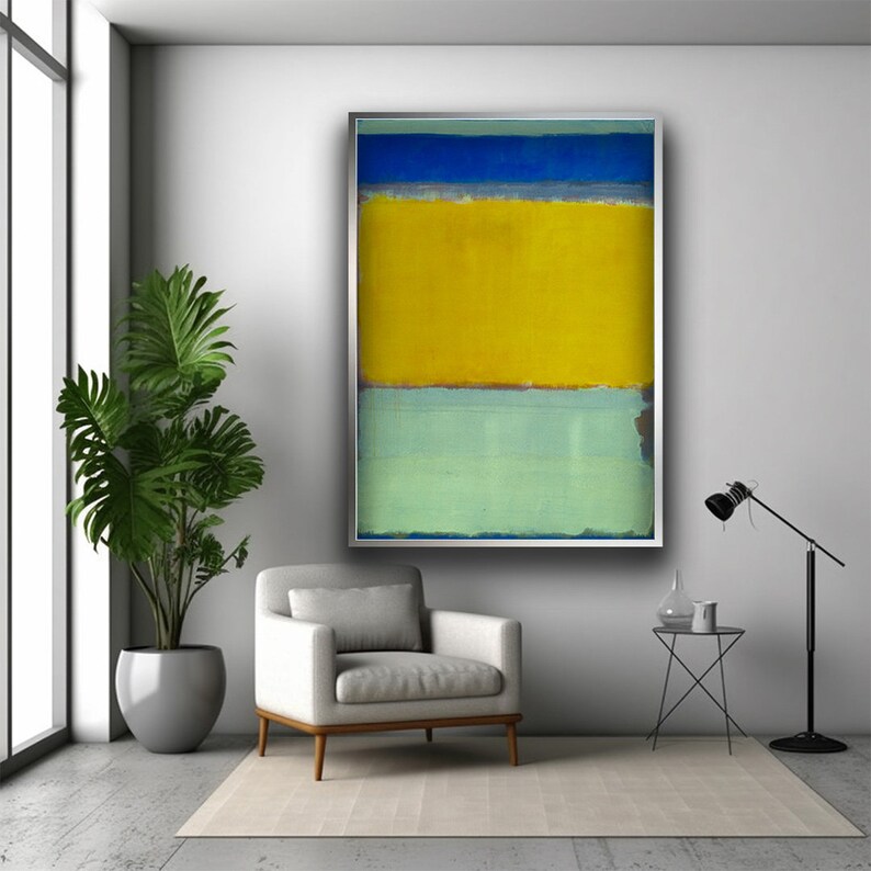 Mark Rothko Blue Yellow Turquoise Canvas Painting, Mark Rothko Canvas ...