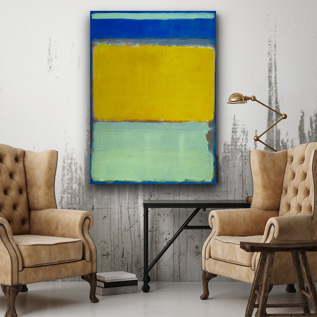 Mark Rothko Blue Yellow Turquoise Canvas Painting, Mark Rothko Canvas ...