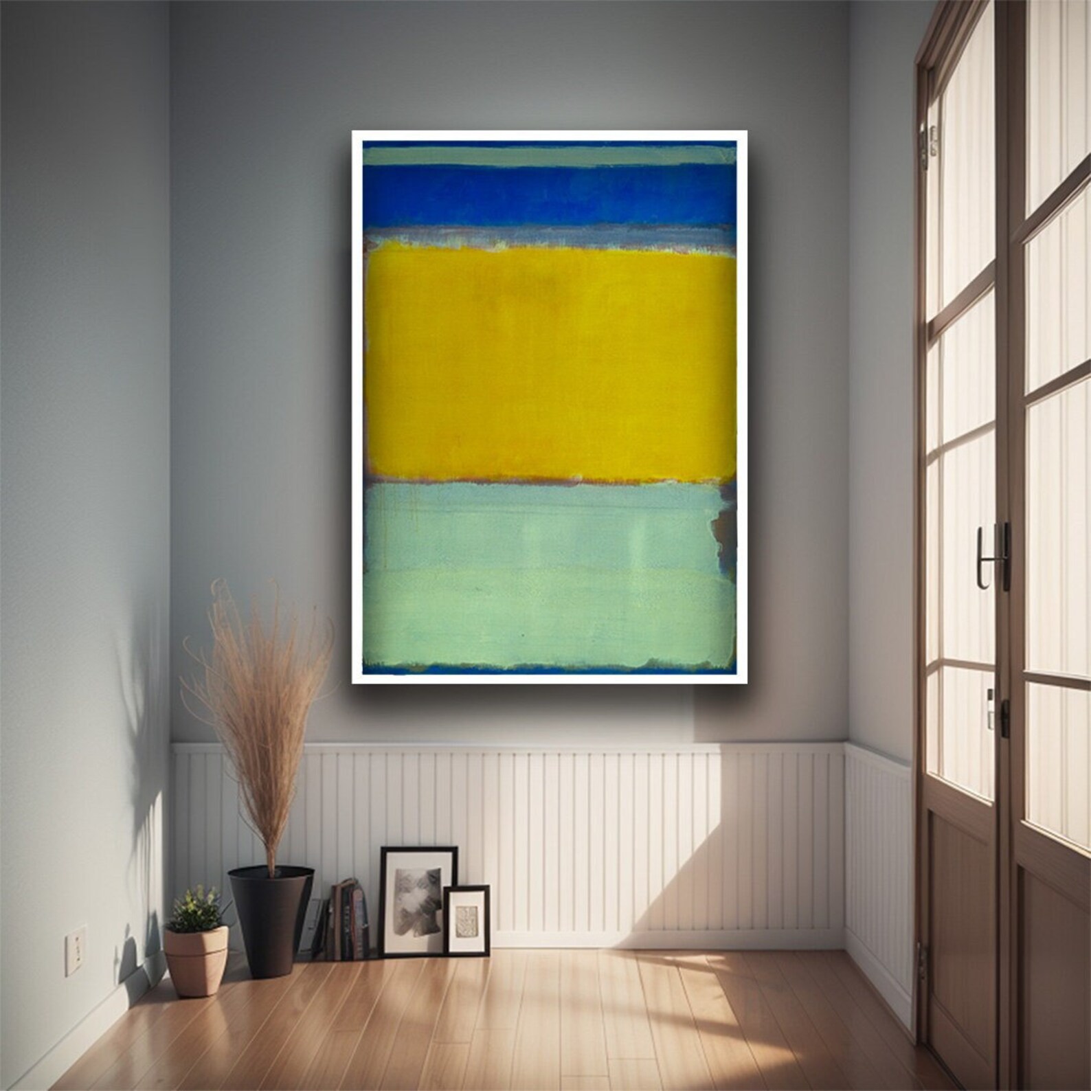 Mark Rothko Blue Yellow Turquoise Canvas Painting, Mark Rothko Canvas ...