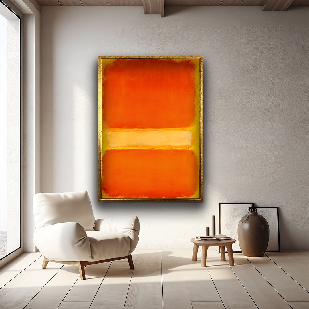 Mark Rothko Orange Yellow Canvas Painting, Mark Rothko Canvas Painting ...