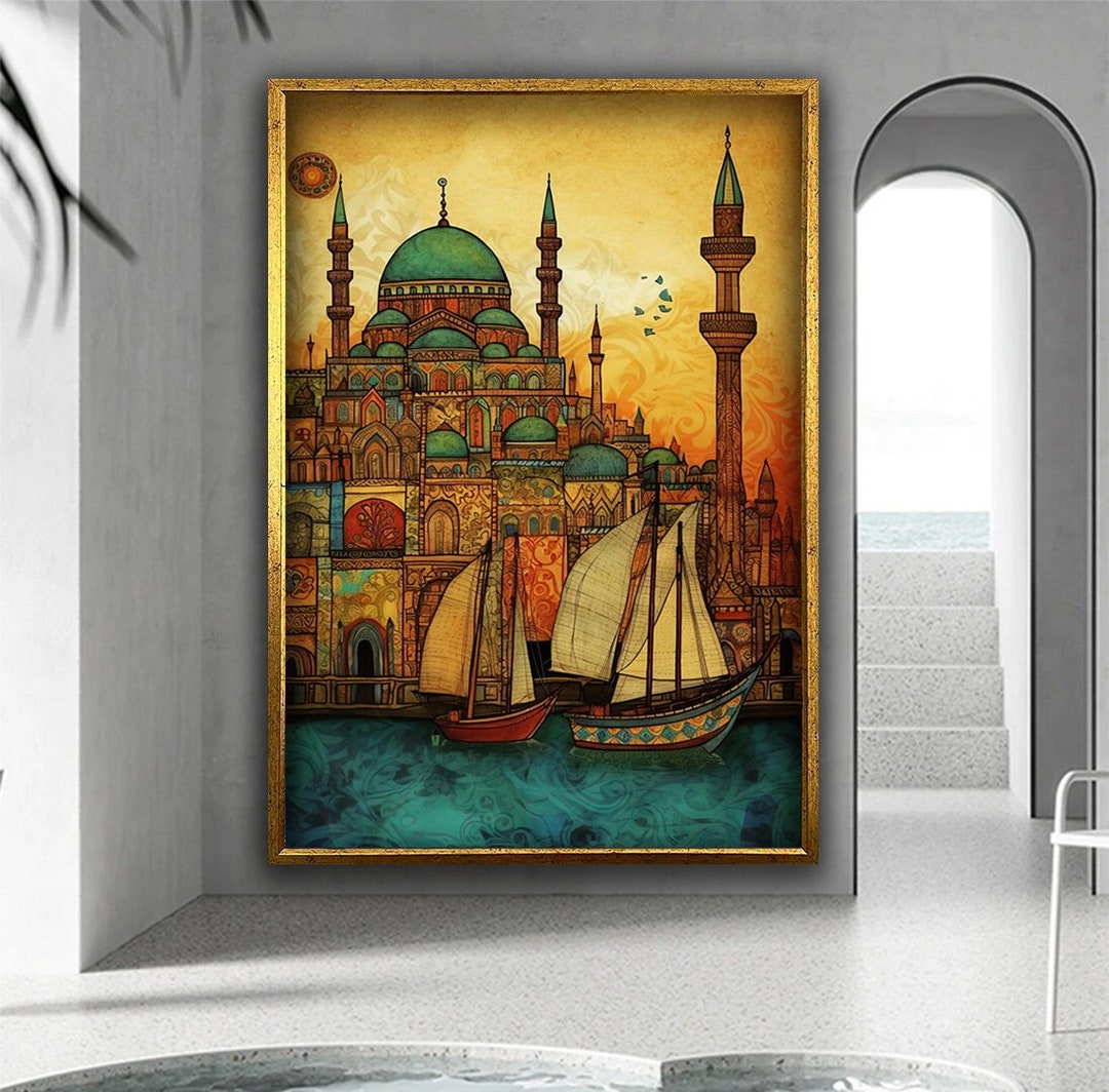 Sultan Ahmet Mosque Canvas Print, Istanbul Mosque Canvas Print, House ...