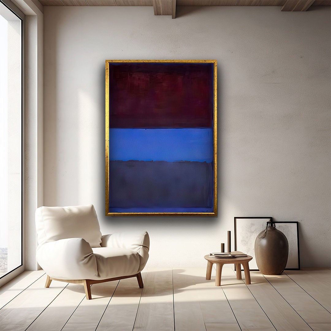 Mark Rothko Rust and Blue No. 61 Canvas Painting, Mark Rothko Canvas ...