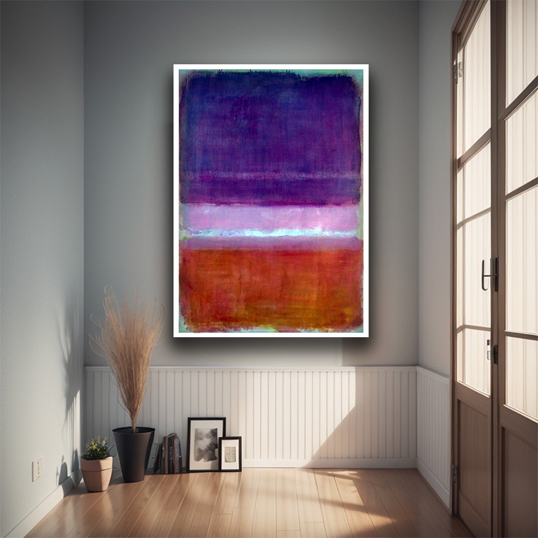 Mark Rothko Purple Orange Canvas Painting, Mark Rothko Canvas Painting ...