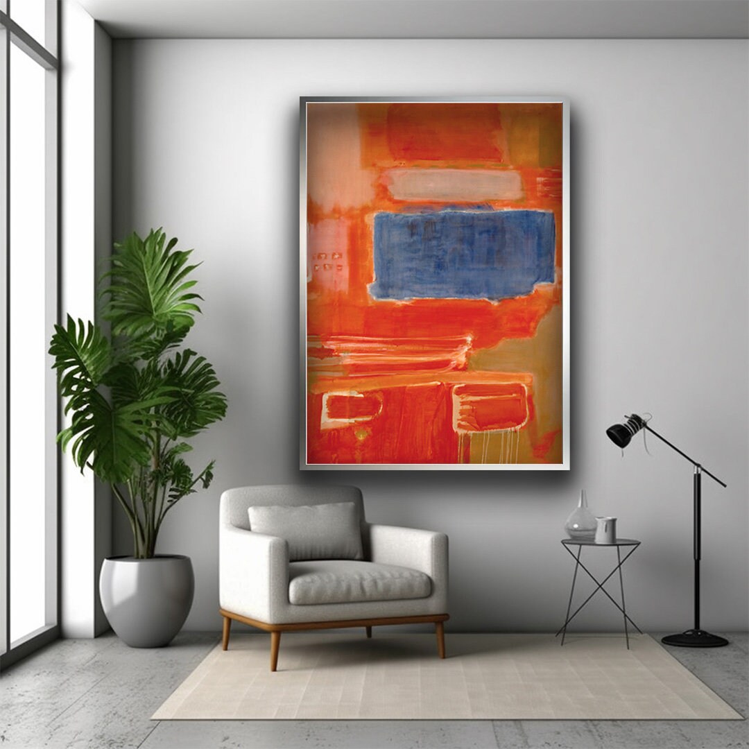 Mark Rothko Orange Grey Canvas Painting, Mark Rothko Canvas Painting ...