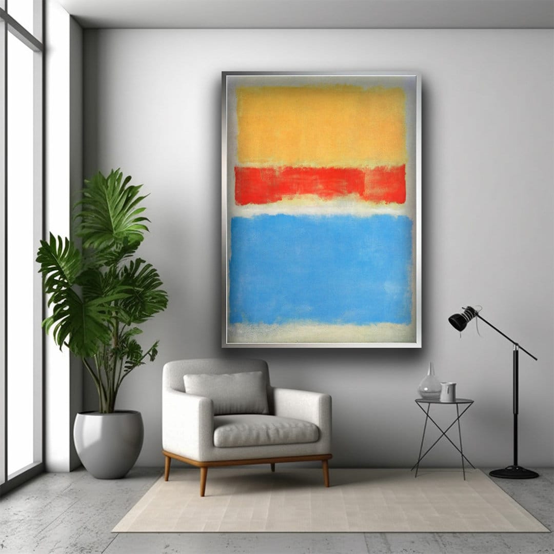 Mark Rothko Yellow Red Blue Canvas Painting, Mark Rothko Canvas ...