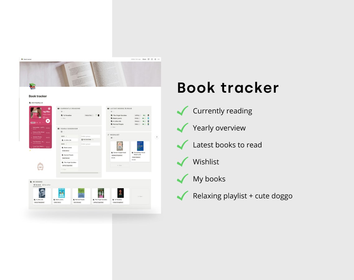 Notion Book Tracker All in One Notion Template to Have an Overview of What You're Reading ...