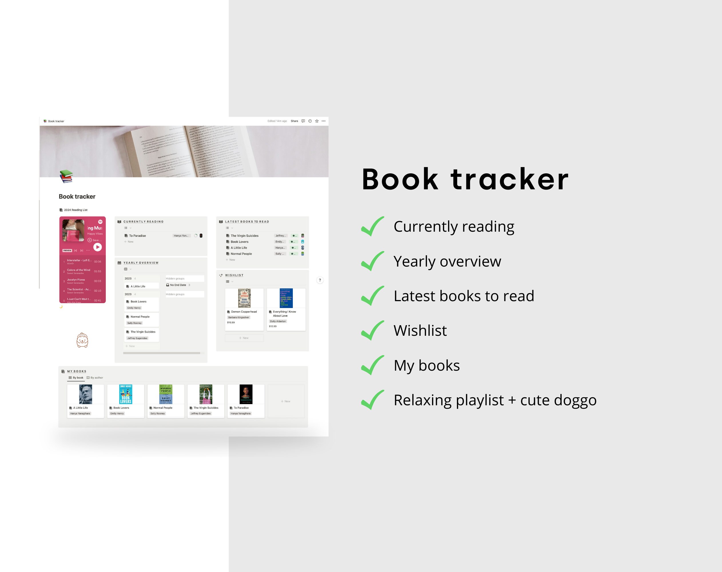 Notion Book Tracker | All in One Notion Template to Have an Overview of ...