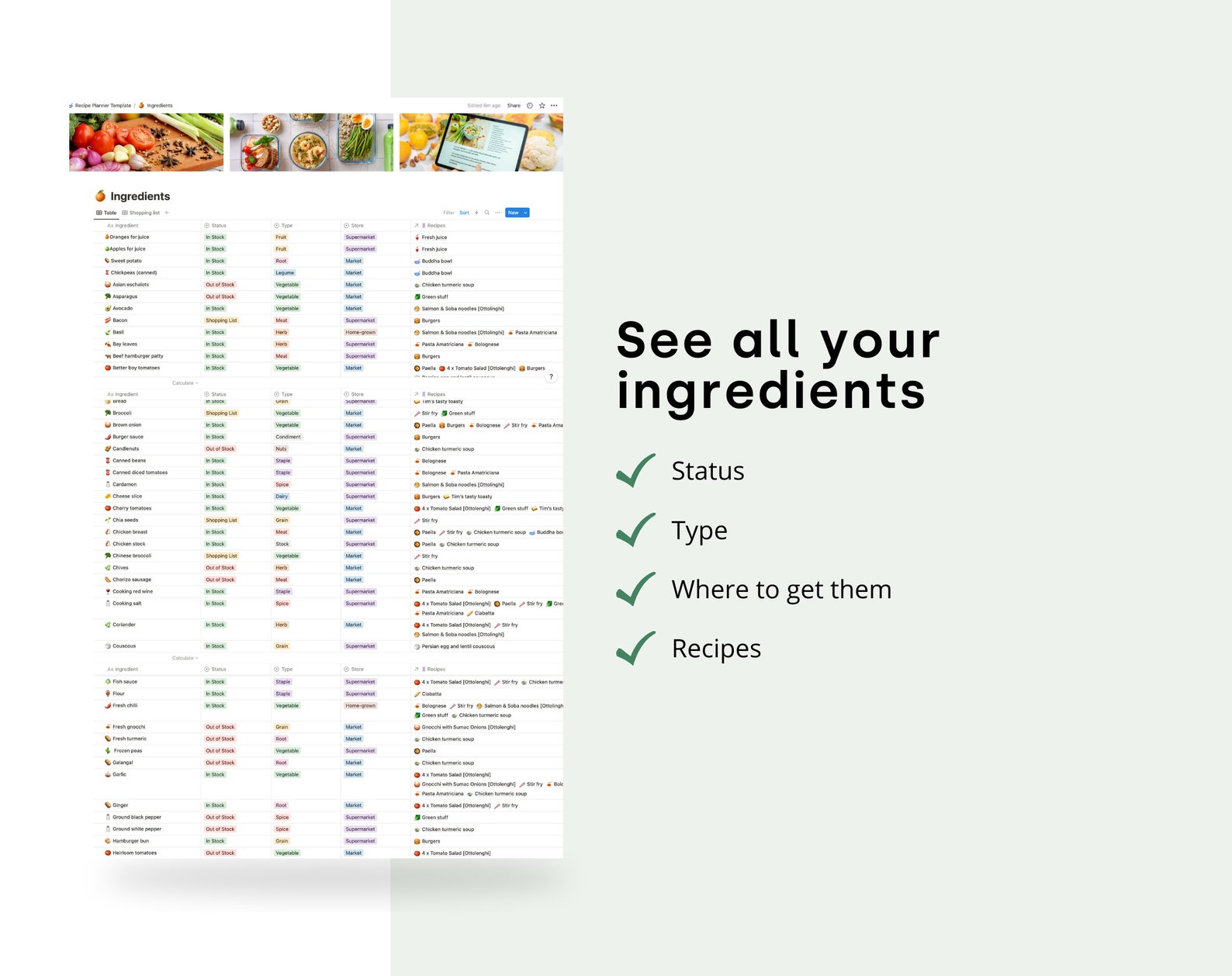 Notion Recipe Planner to Help Plan Your Meals | in the Kitchen Meal ...