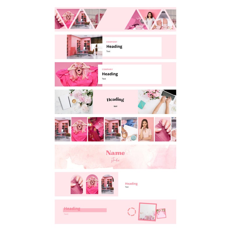 20 Notion Banner Templates | Pink Editable Canva Banner Mockup ...