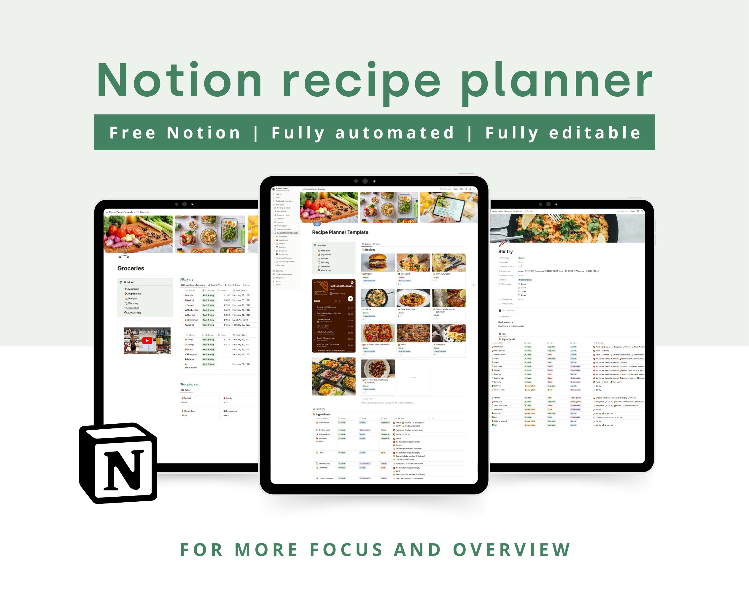 Notion Recipe Planner to Help Plan Your Meals | in the Kitchen Meal ...